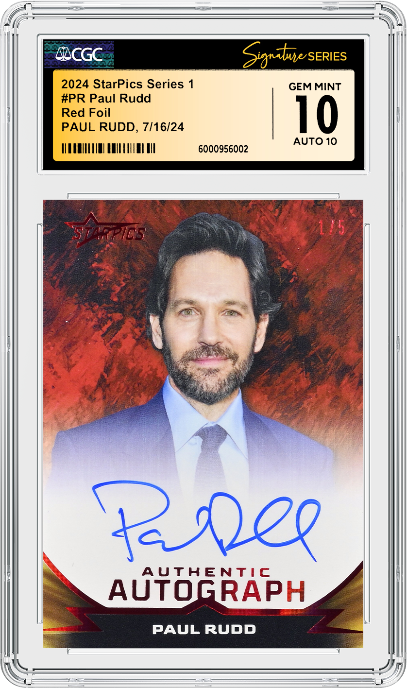 Paul Rudd Autographed Trading Card - Limited Edition – StarPics